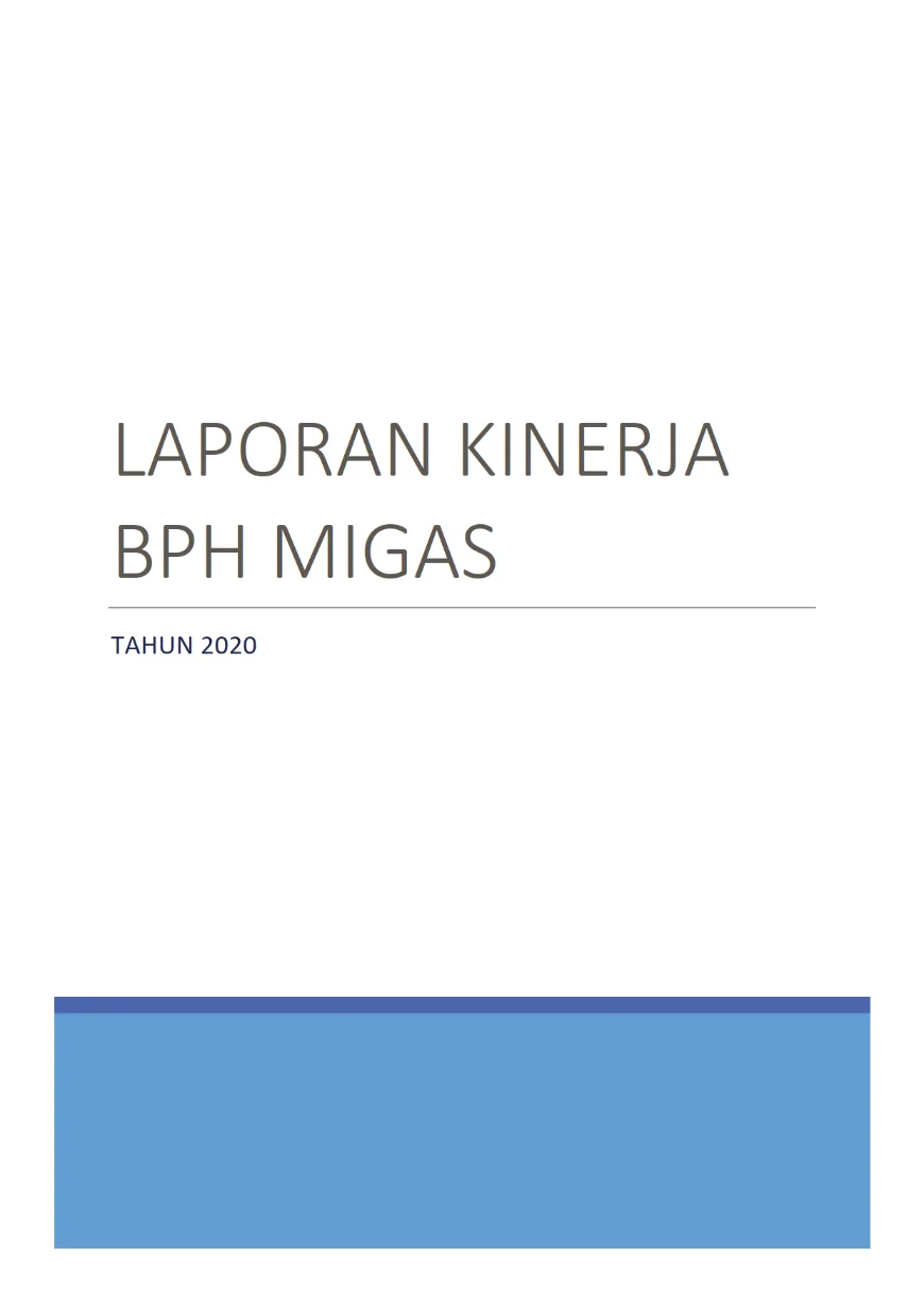 Laporan Kinerja - Selamat Datang di Situs BPH MIGAS