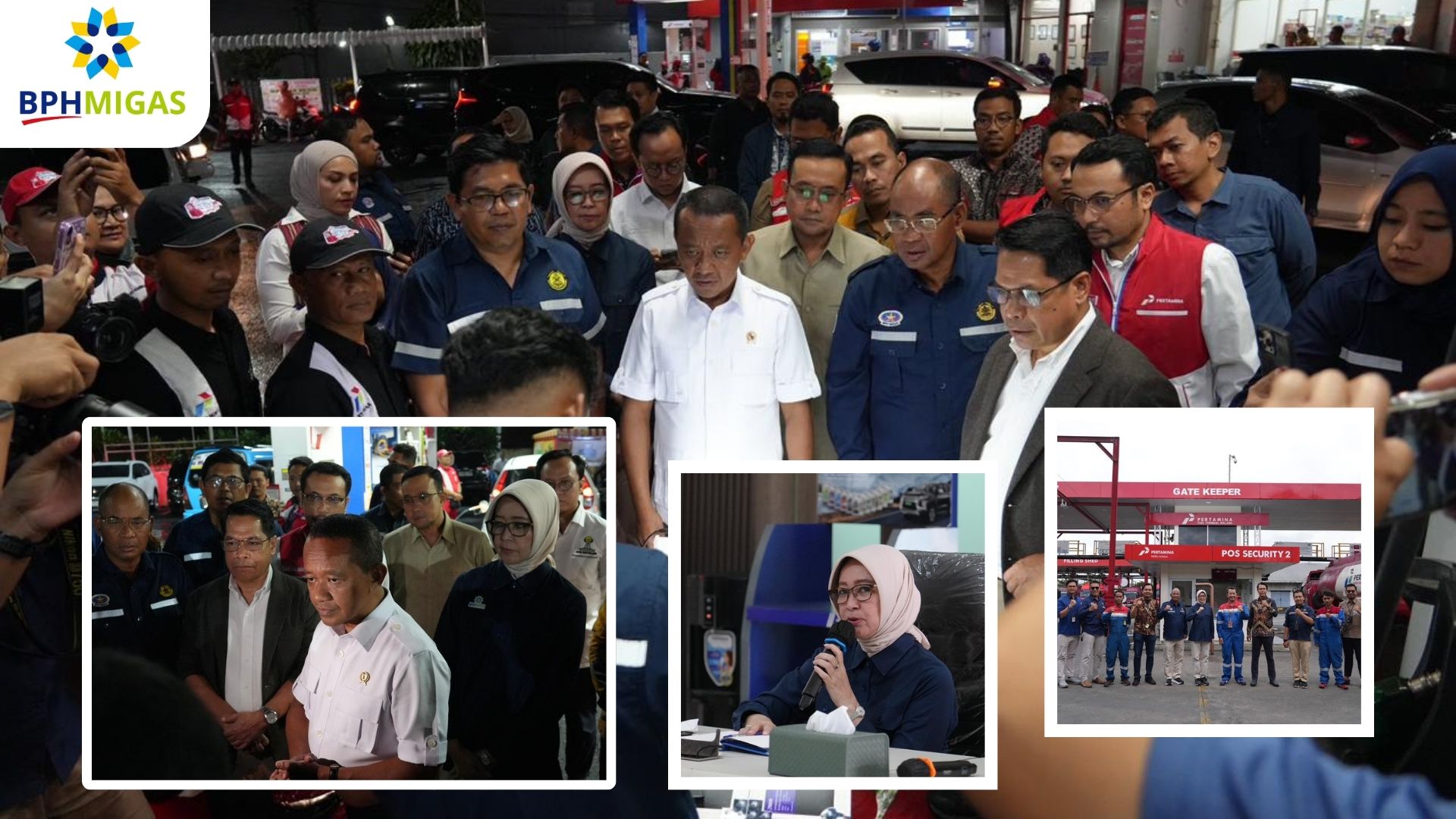 Menteri ESDM Bahlil Lahadalia didampingi Kepala BPH Migas Erika ...